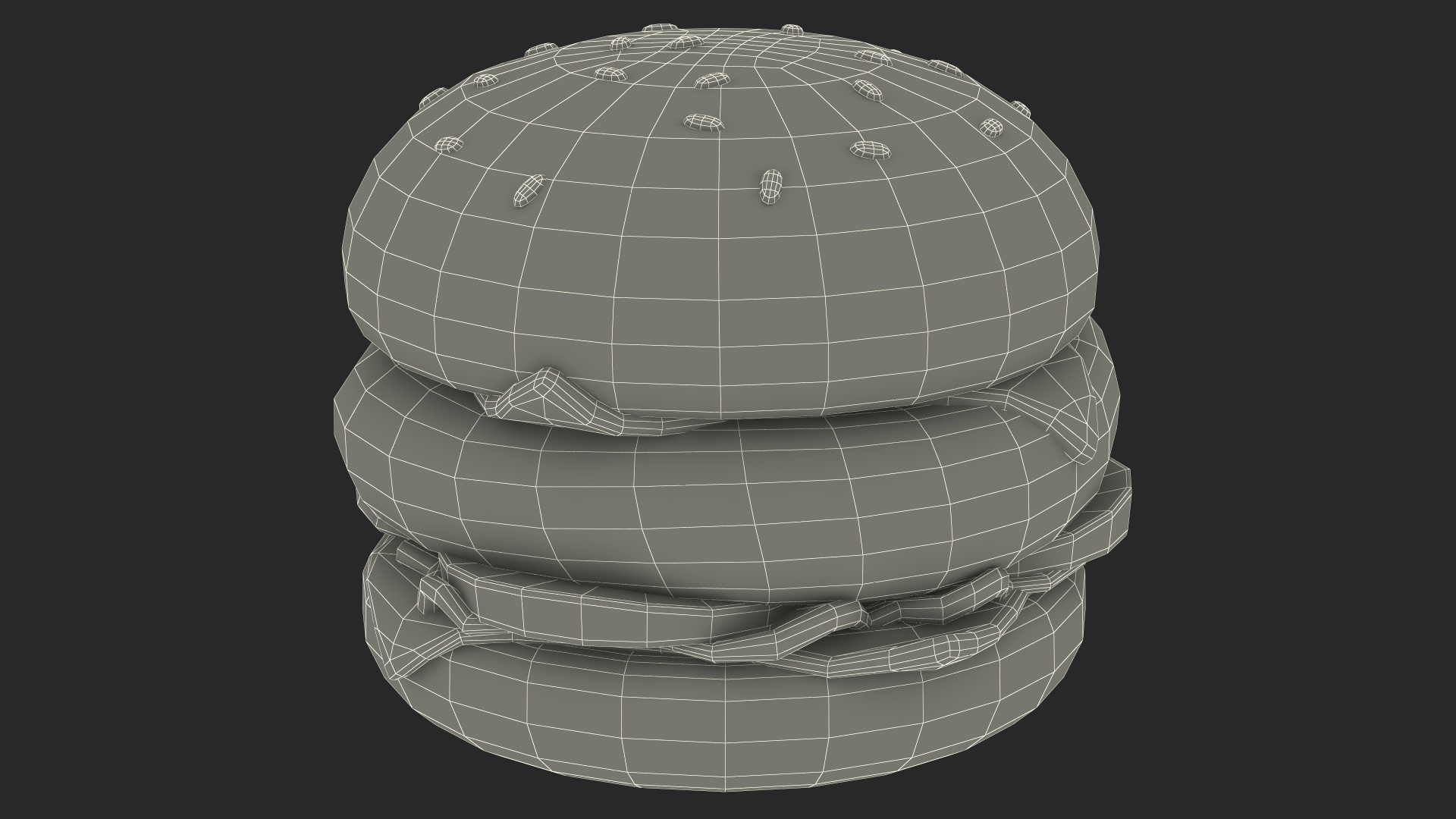 3D Cartoon Burger - TurboSquid 2157525