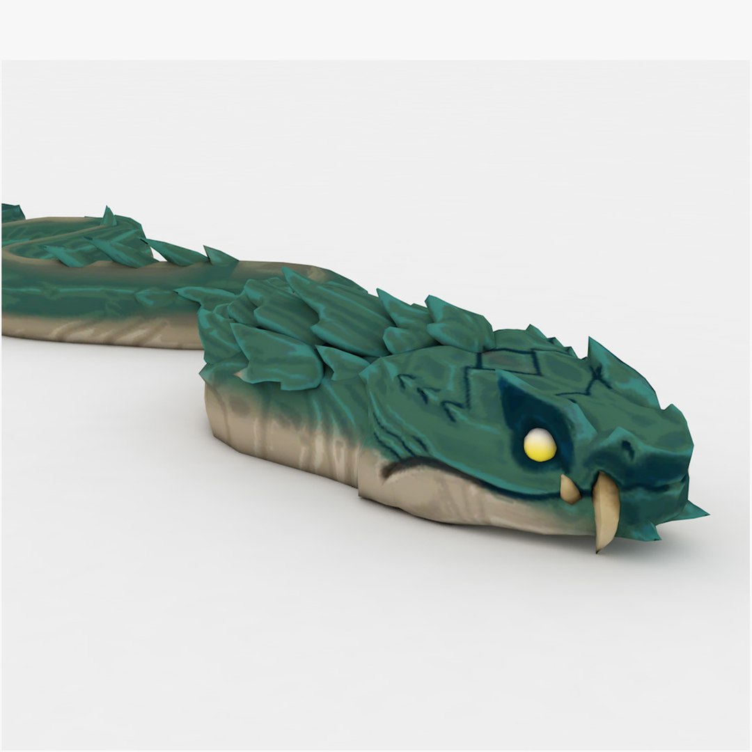 3D Snake Rigged And Animated Model - TurboSquid 2331459