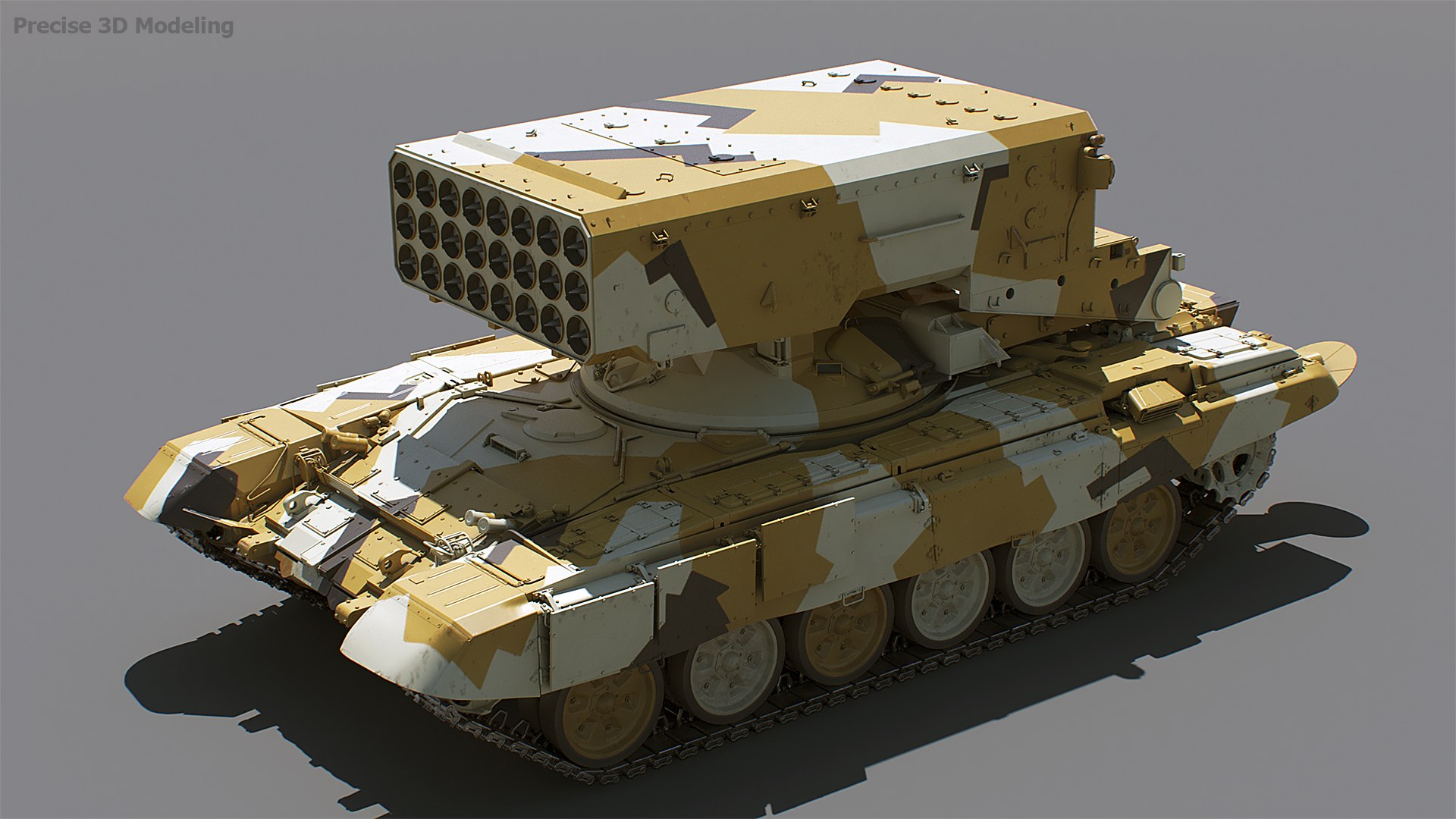 TOS-1A Solntsepyok Multiple Rocket Launcher 3D Model - TurboSquid 2335895