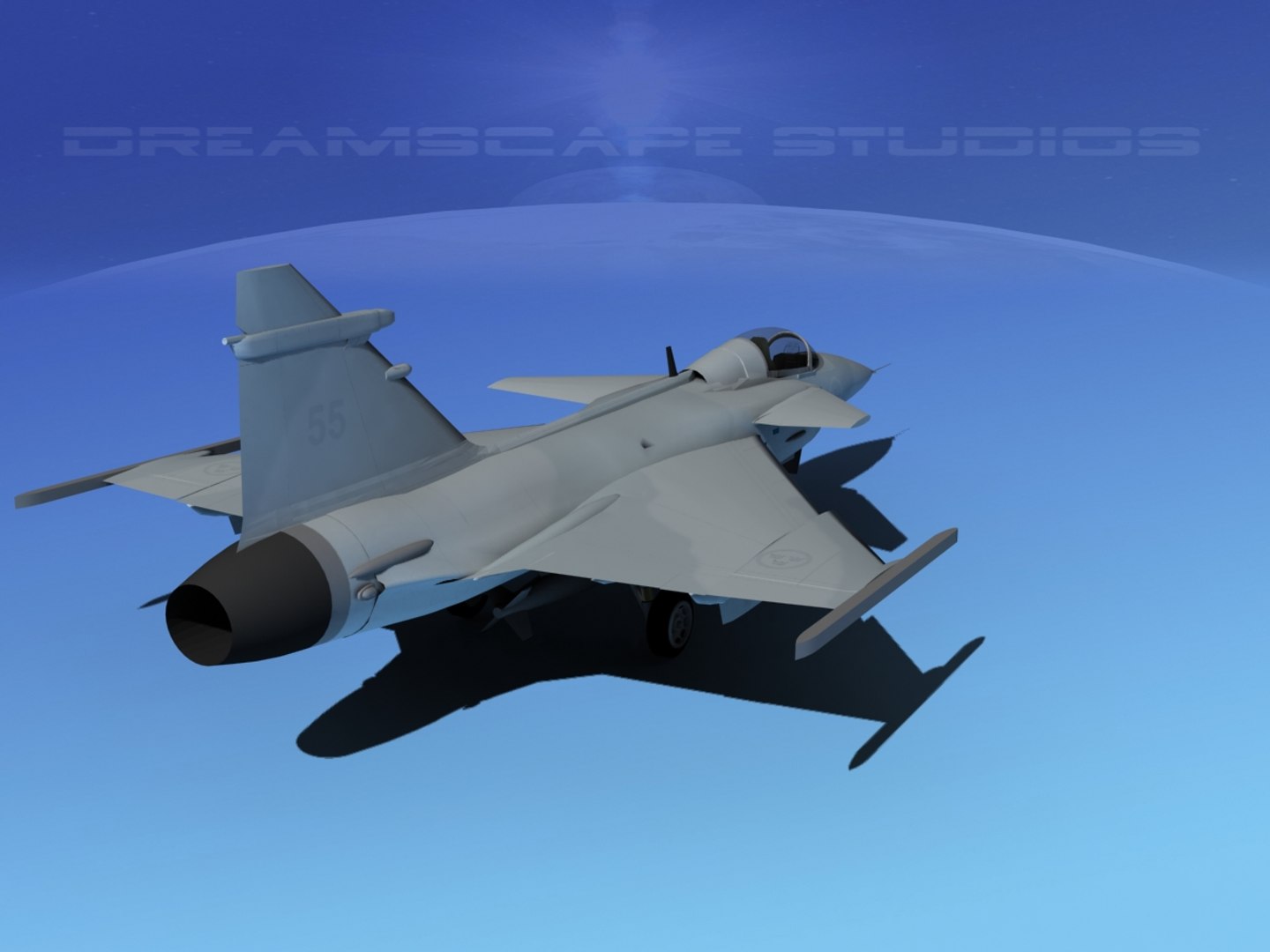 3d Cockpit Saab Jas 39 Model