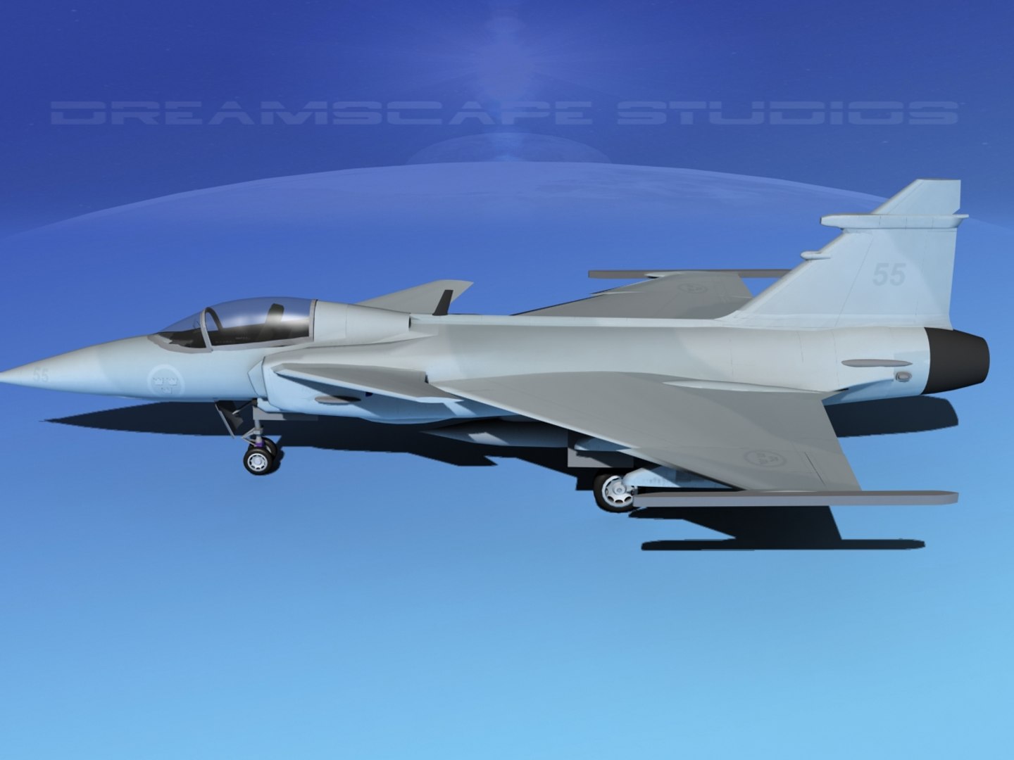 3d Cockpit Saab Jas 39 Model