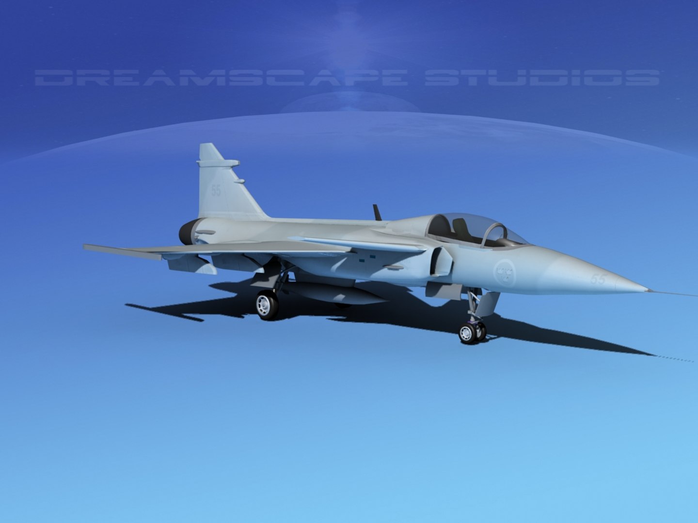 3d Cockpit Saab Jas 39 Model
