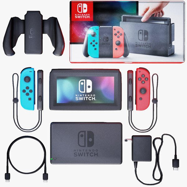 modelo 3d Nintendo Switch Ful Kit 10 artículos - TurboSquid 1626301
