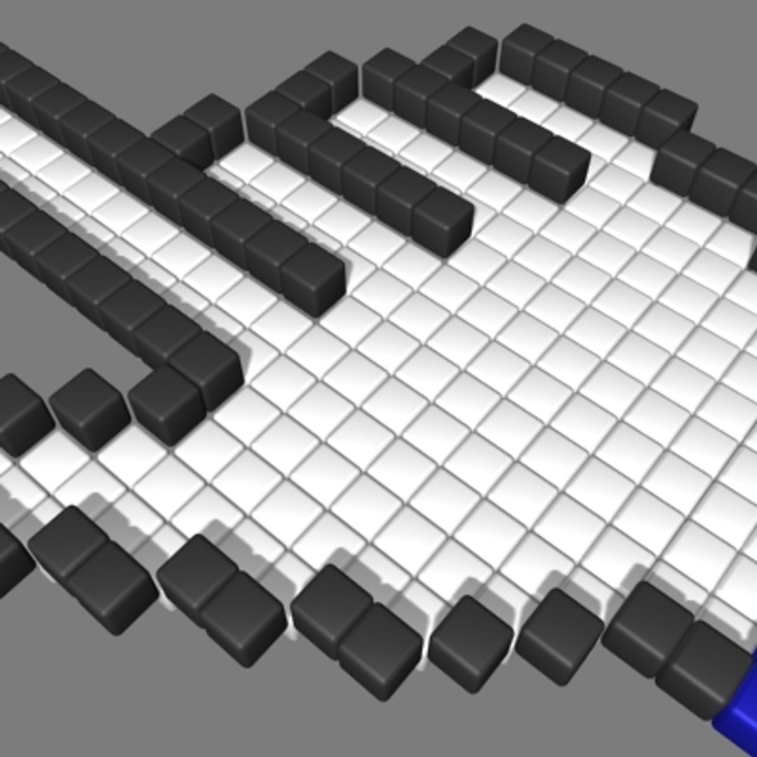 windows hand pointer 3d model