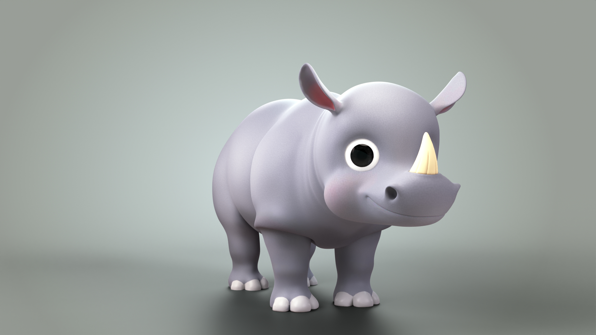 Rhino Cartoon Rigged 3D Model - TurboSquid 2044113