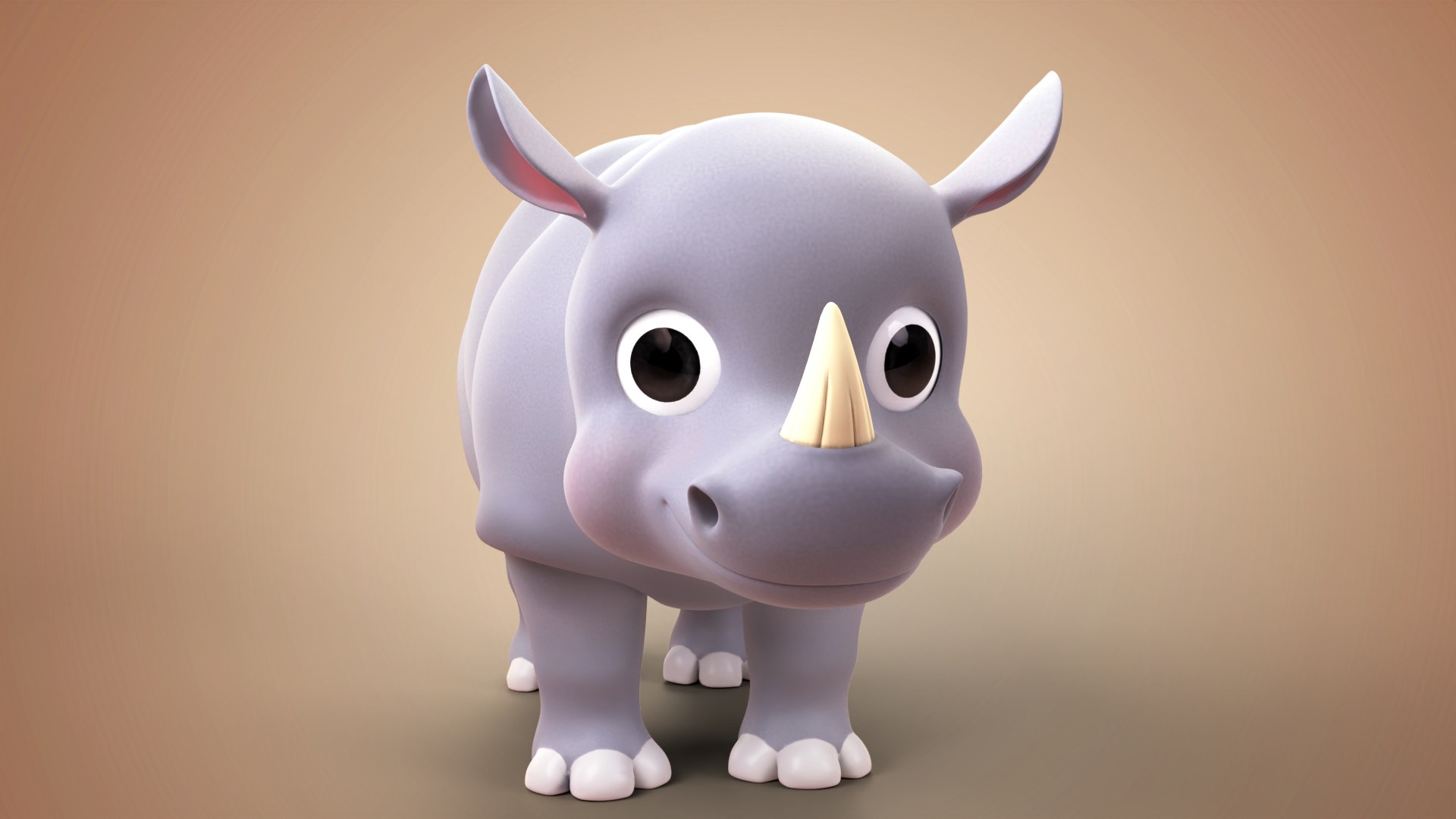 Rhino Cartoon Rigged 3D Model - TurboSquid 2044113
