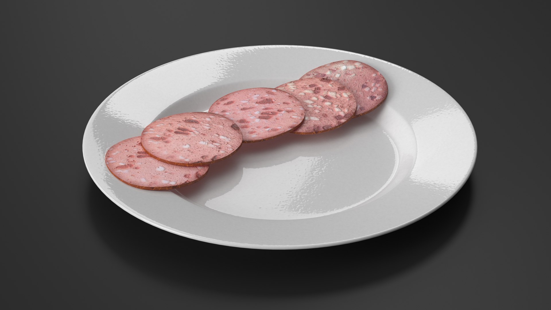 Veal Sausage On Plate 3D Model - TurboSquid 2194295