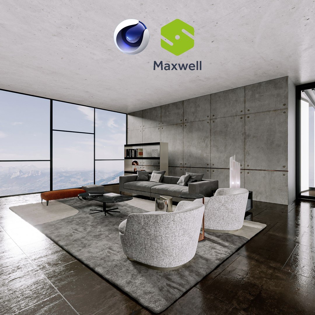Best Living Scene 10- C4D - Maxwell Model - TurboSquid 1878502