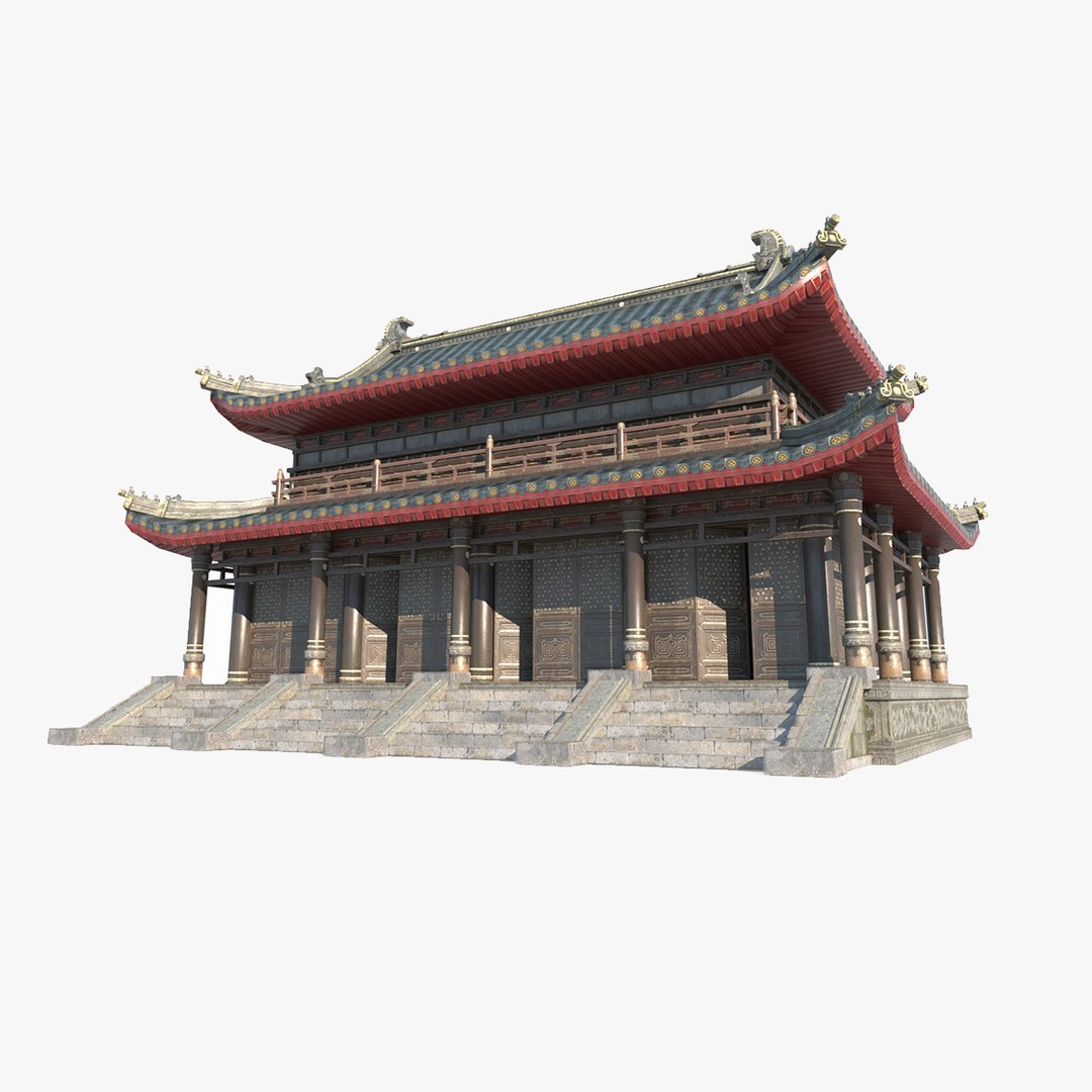 3D Ancient Asian Architecture Bedroom - TurboSquid 2053801