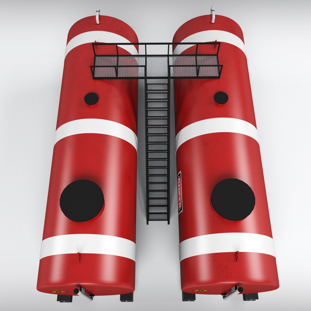 Industrial Oil Tank Double 3D Model - TurboSquid 1220097