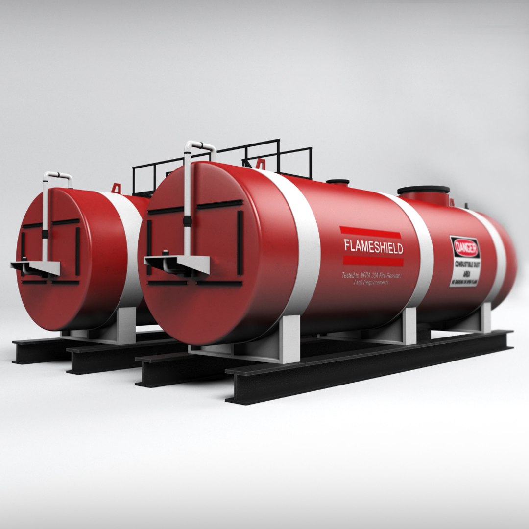 Industrial Oil Tank Double 3D Model - TurboSquid 1220097