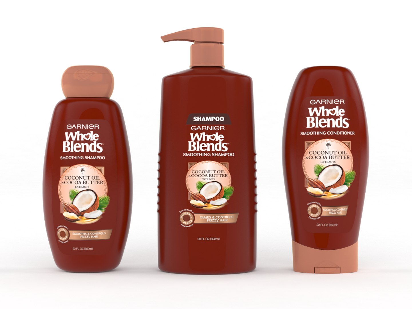 3D Garnier Blends Shampoo Conditioner Model - TurboSquid 1636257