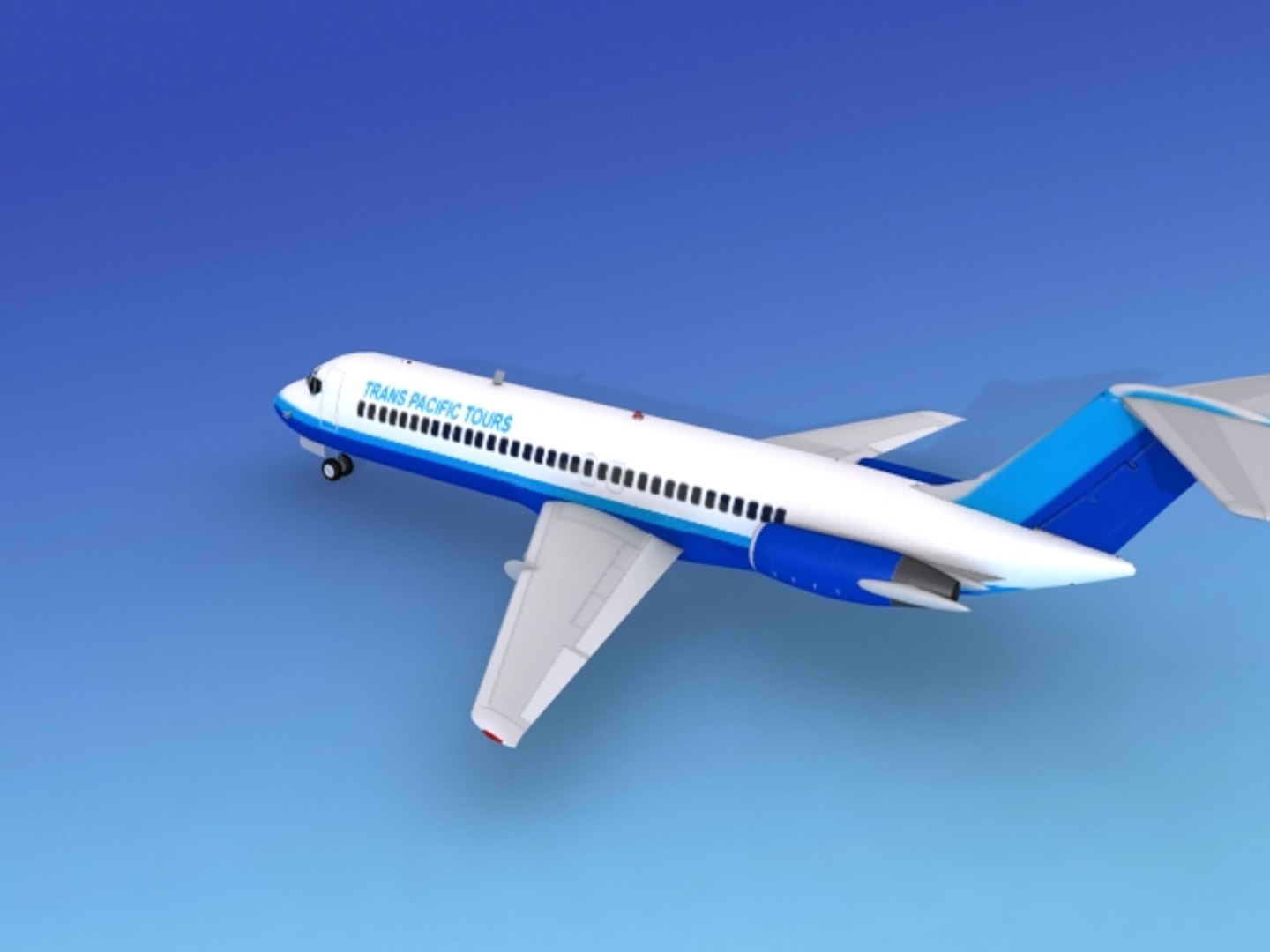3d Douglas Dc-9 Dc-9-30