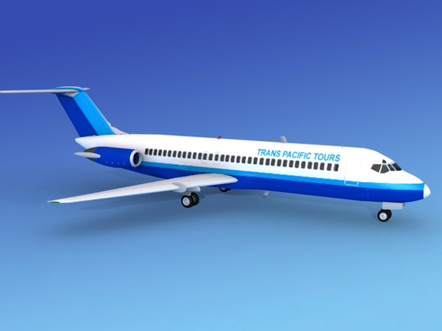 3d Douglas Dc-9 Dc-9-30