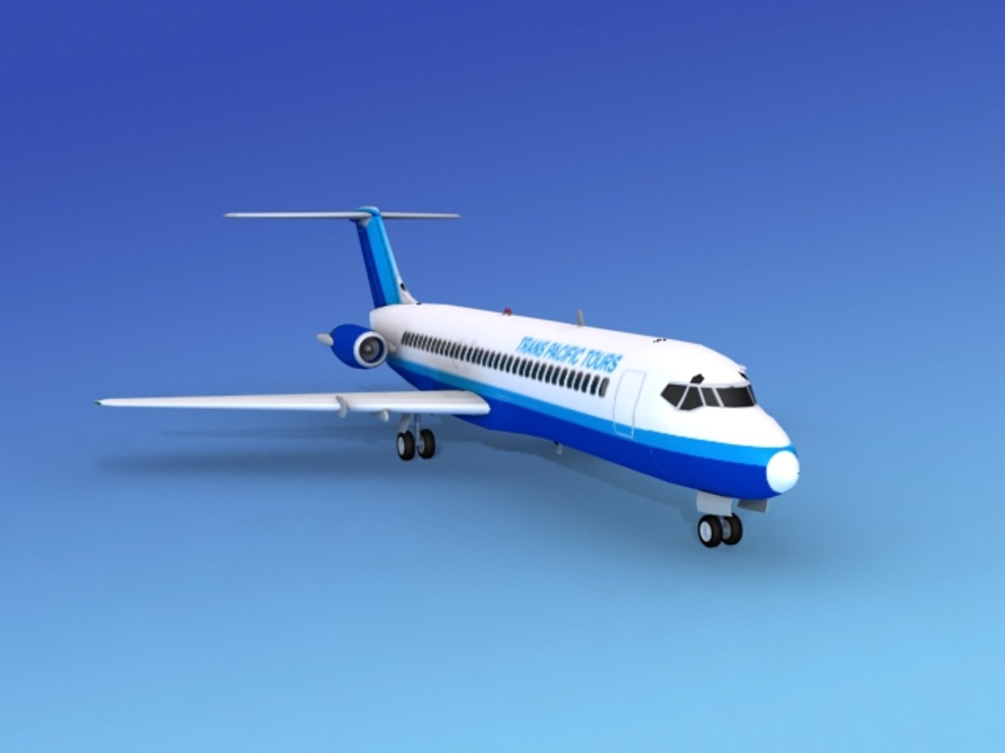 3d Douglas Dc-9 Dc-9-30