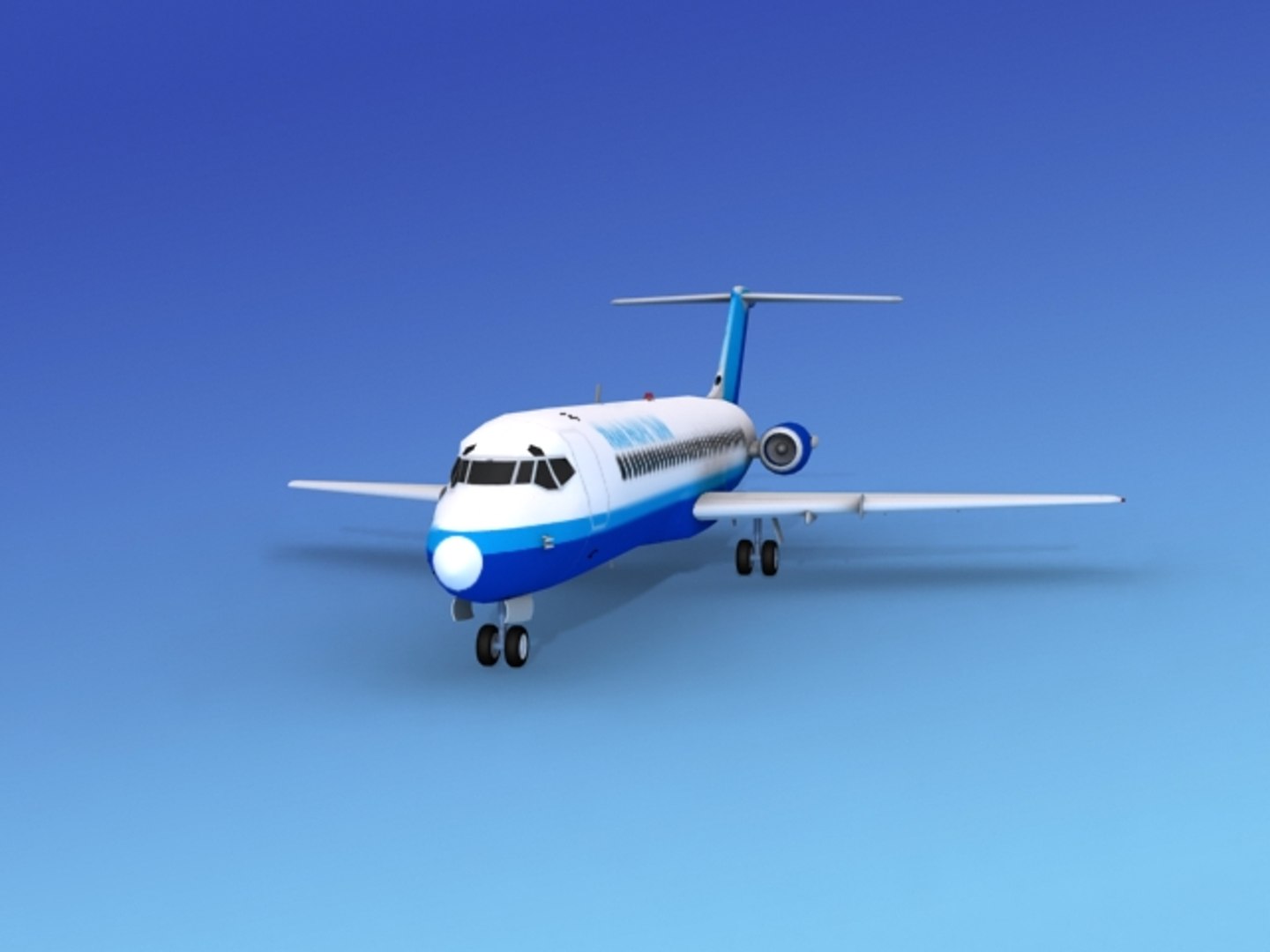 3d Douglas Dc-9 Dc-9-30