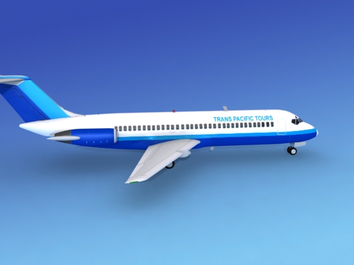 3d Douglas Dc-9 Dc-9-30