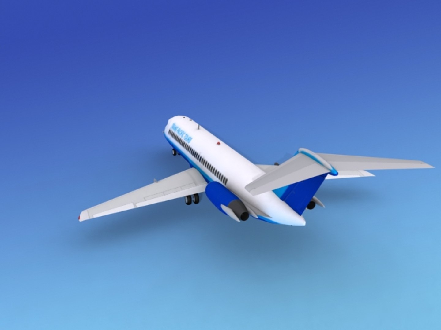 3d Douglas Dc-9 Dc-9-30