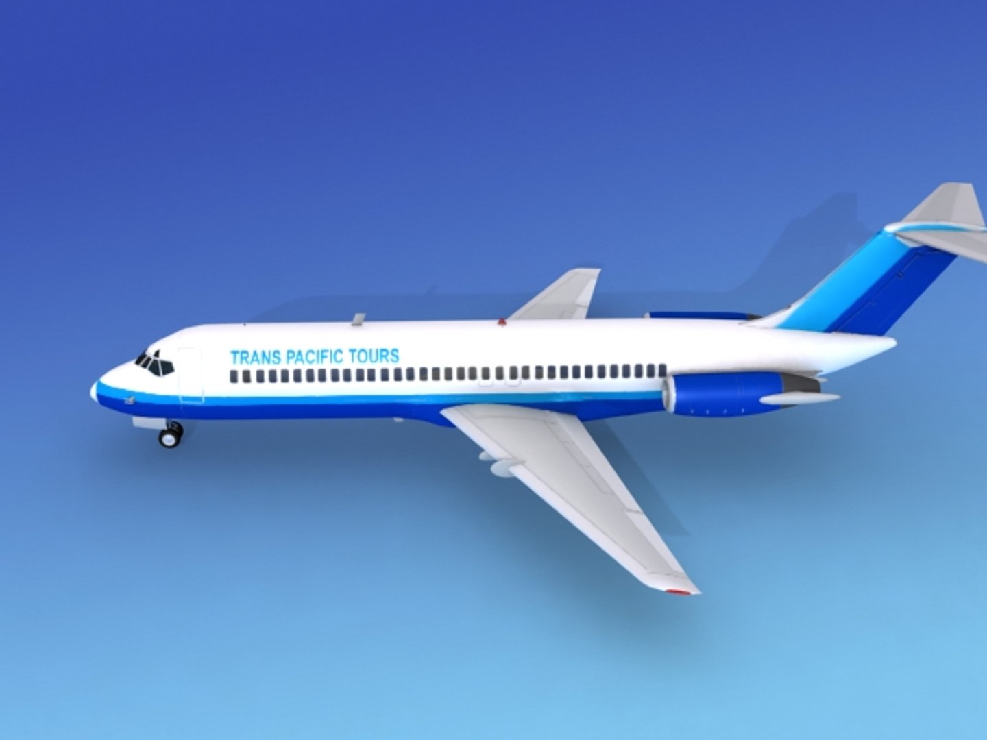 3d Douglas Dc-9 Dc-9-30