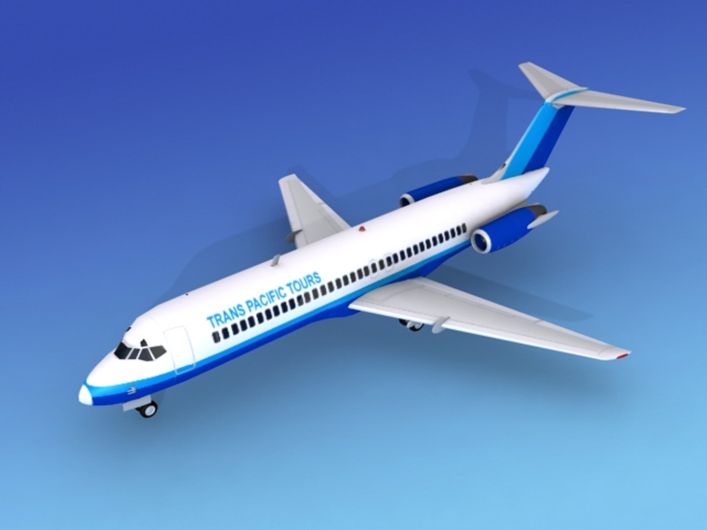 3d Douglas Dc-9 Dc-9-30
