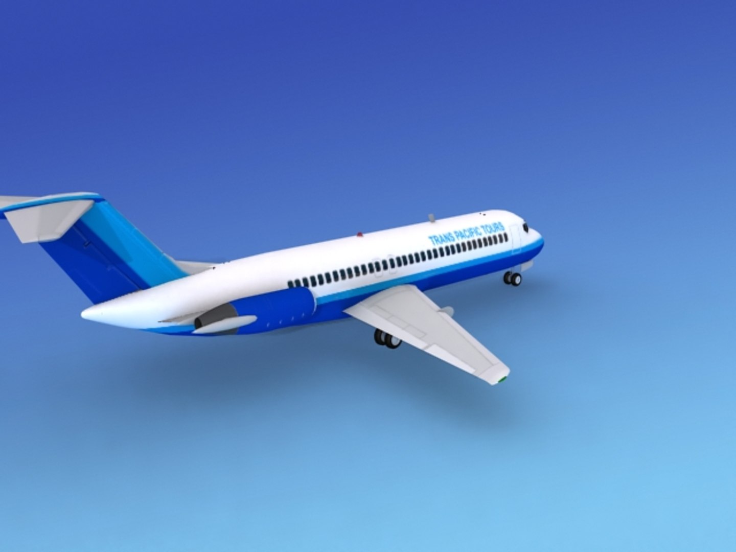 3d Douglas Dc-9 Dc-9-30
