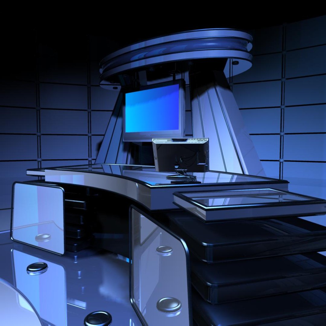 3d Broadcast Virtual Tv Studio Model