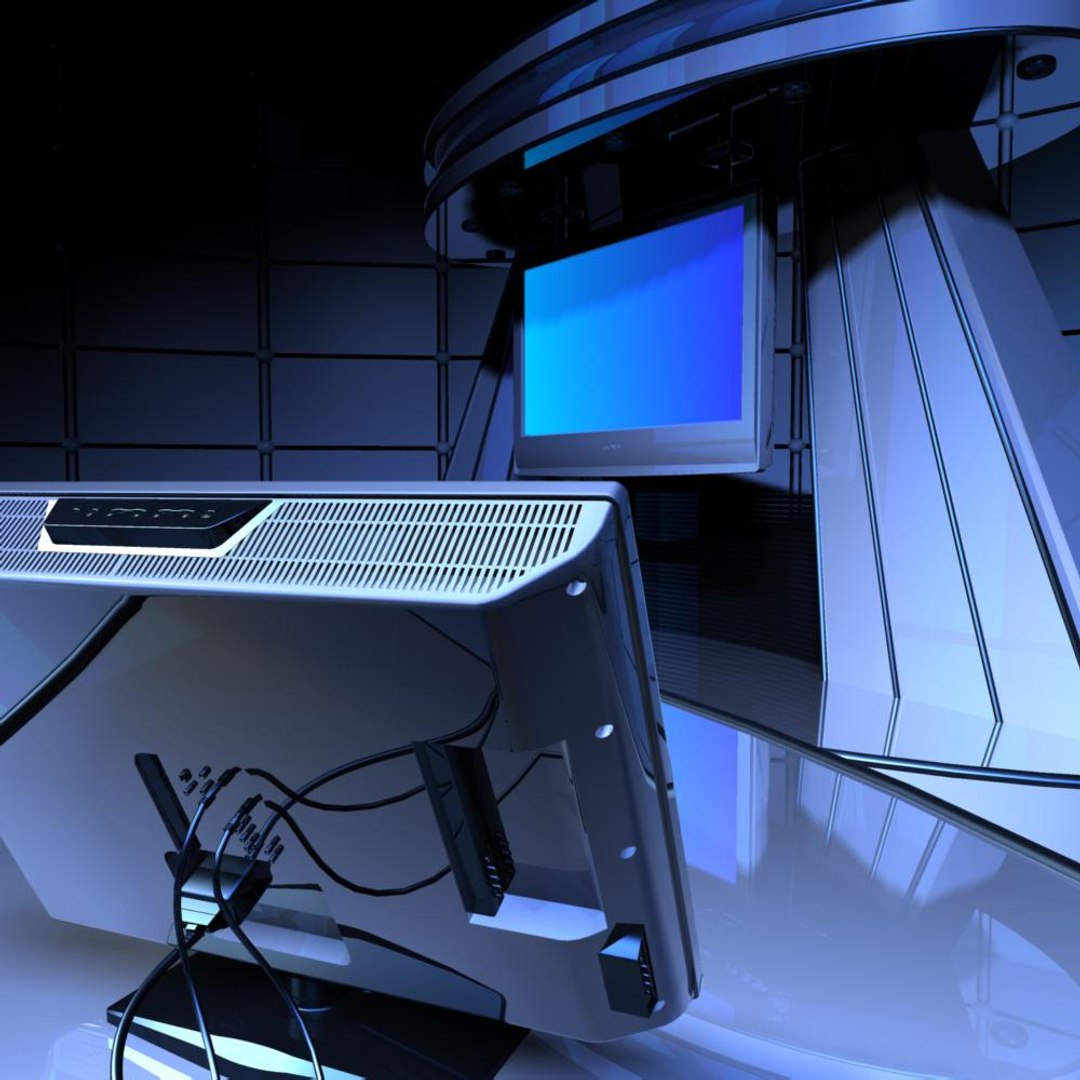 3d Broadcast Virtual Tv Studio Model