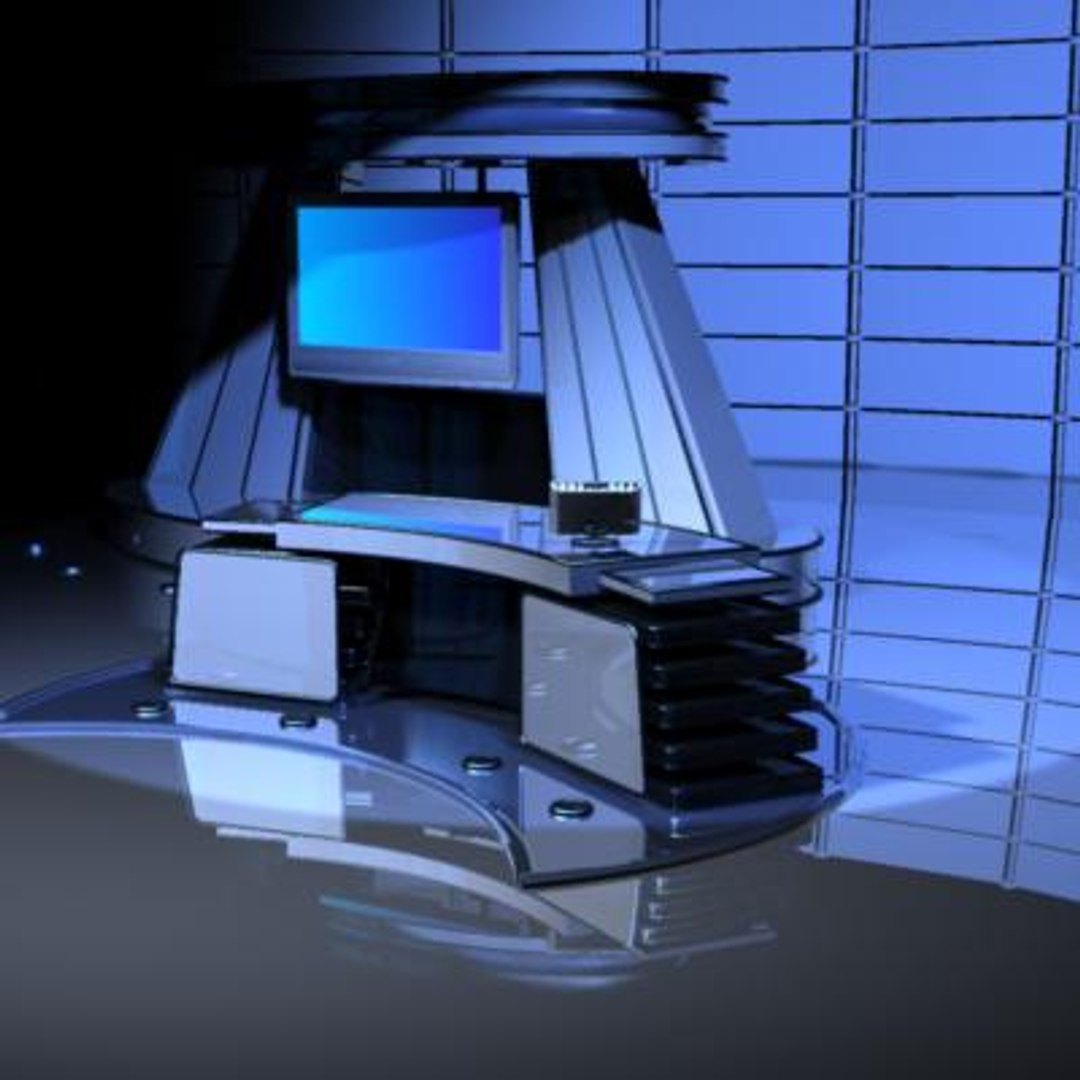 3d Broadcast Virtual Tv Studio Model