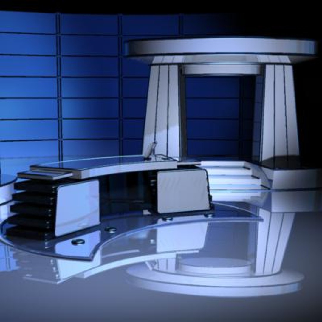 3d Broadcast Virtual Tv Studio Model