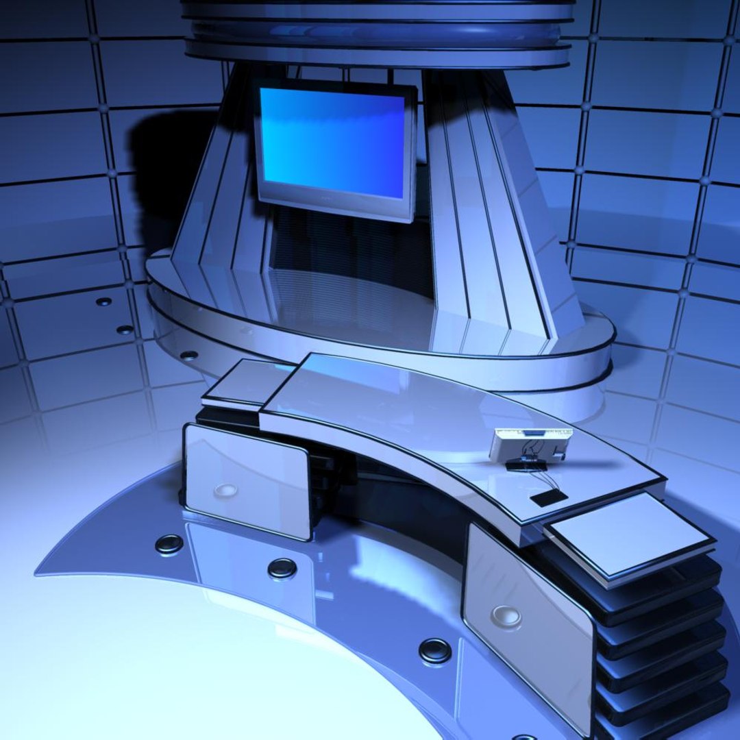 3d Broadcast Virtual Tv Studio Model