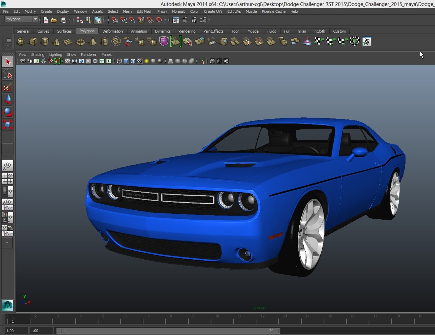 dodge challenger 2015 3d model