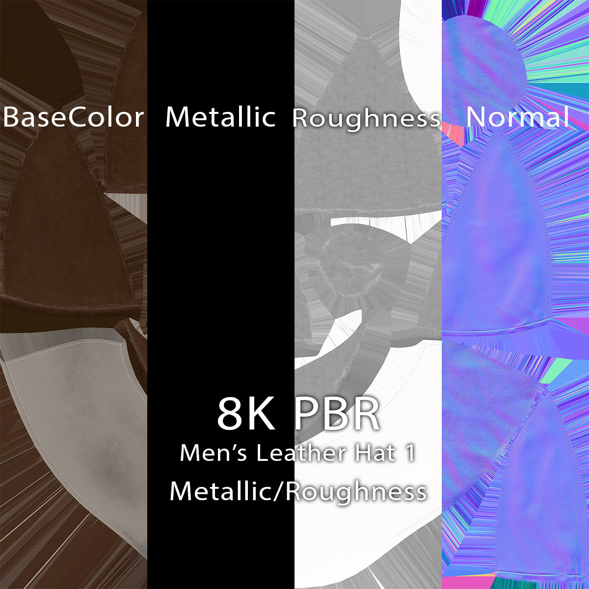 3D Hat Collection 8K PBR Textures model - TurboSquid 1930728