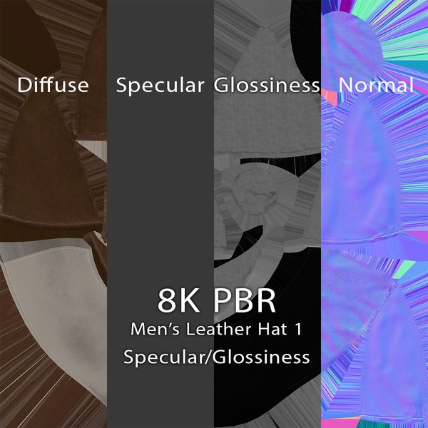 Hat Collection 8K PBR Textures Modelo 3D - TurboSquid 1930728