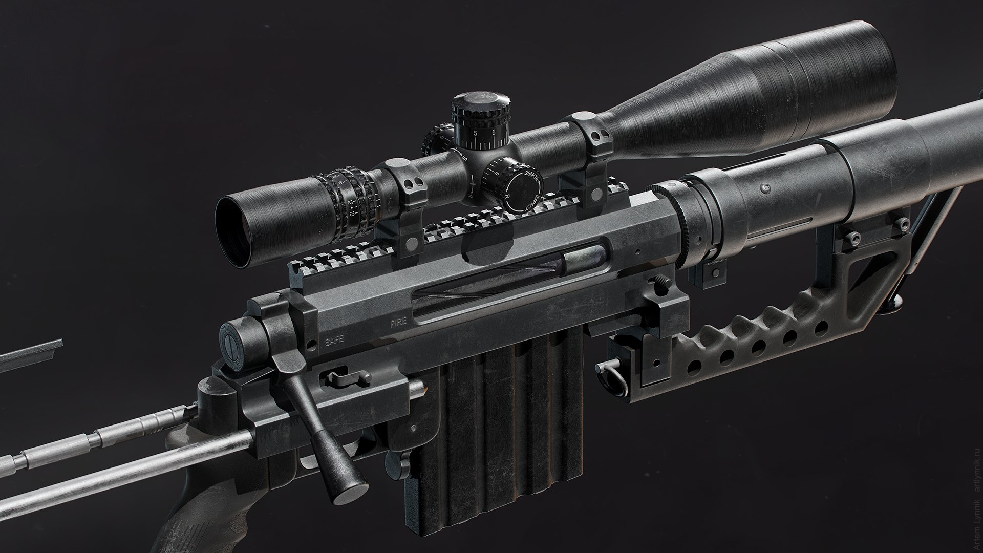 3D sniper rifle model - TurboSquid 1292263