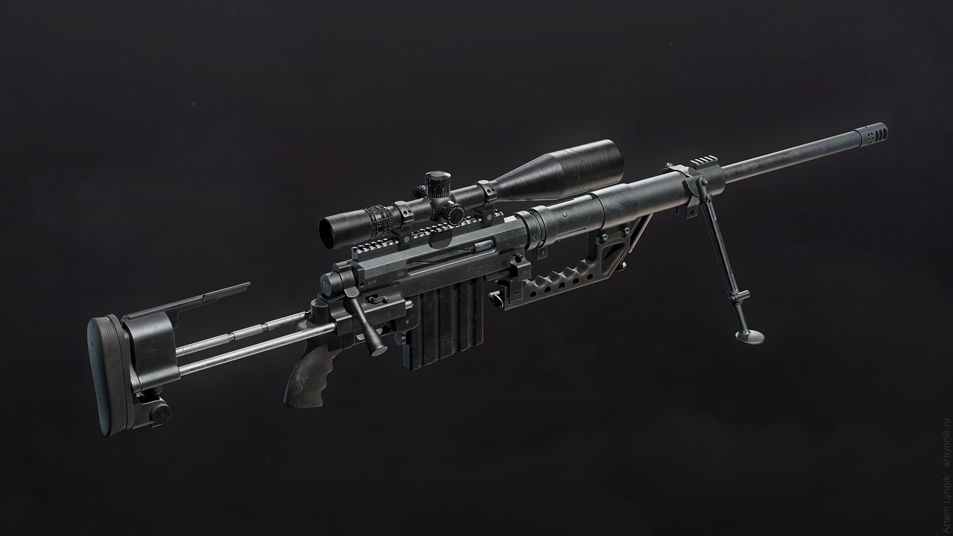 3D sniper rifle model - TurboSquid 1292263