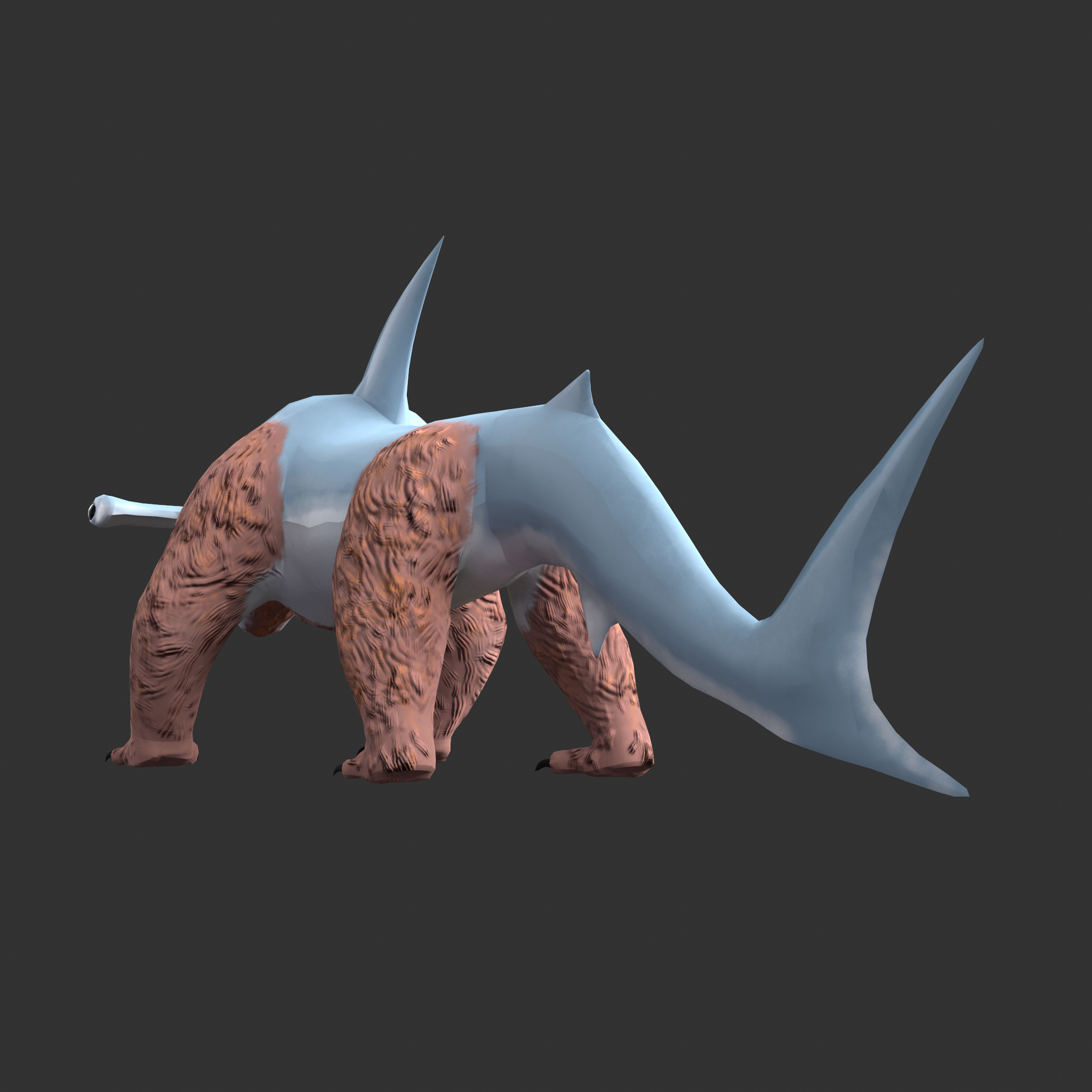 modelo 3d HammerHead BearShark optimizado criatura-personaje gratis ...