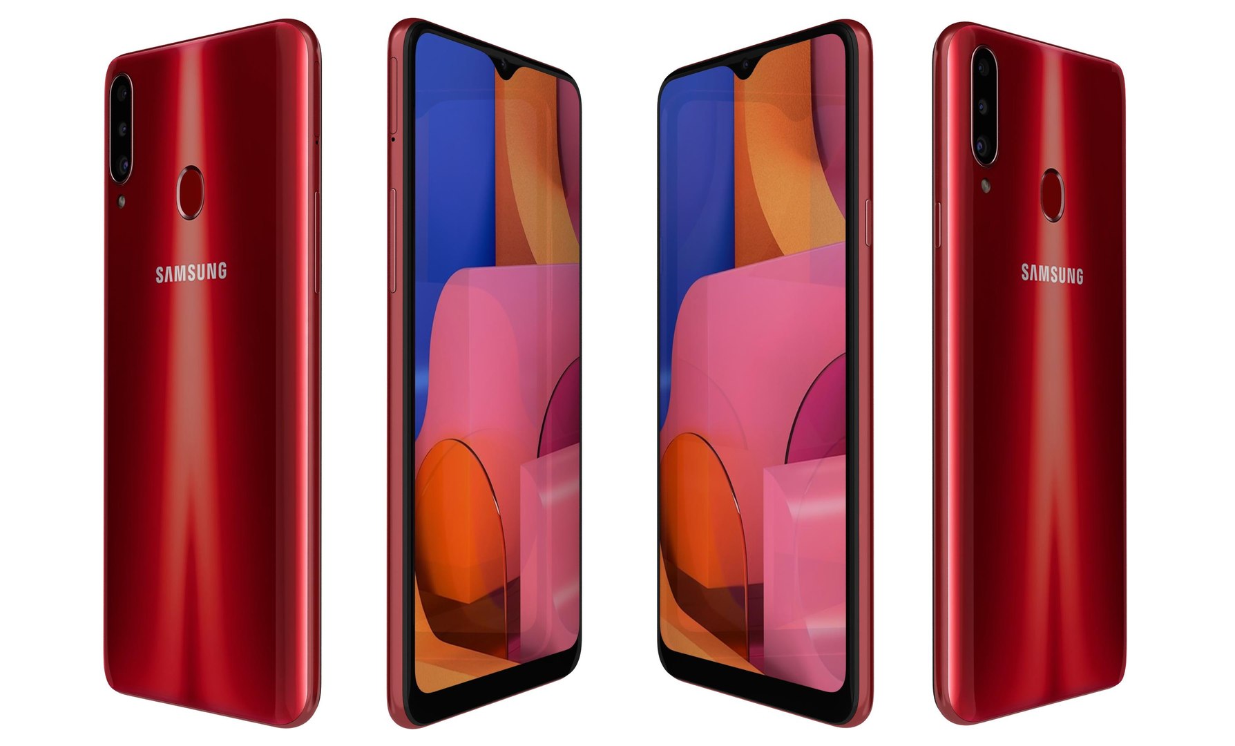 Samsung Galaxy A20s Red 3D Model - TurboSquid 1574349
