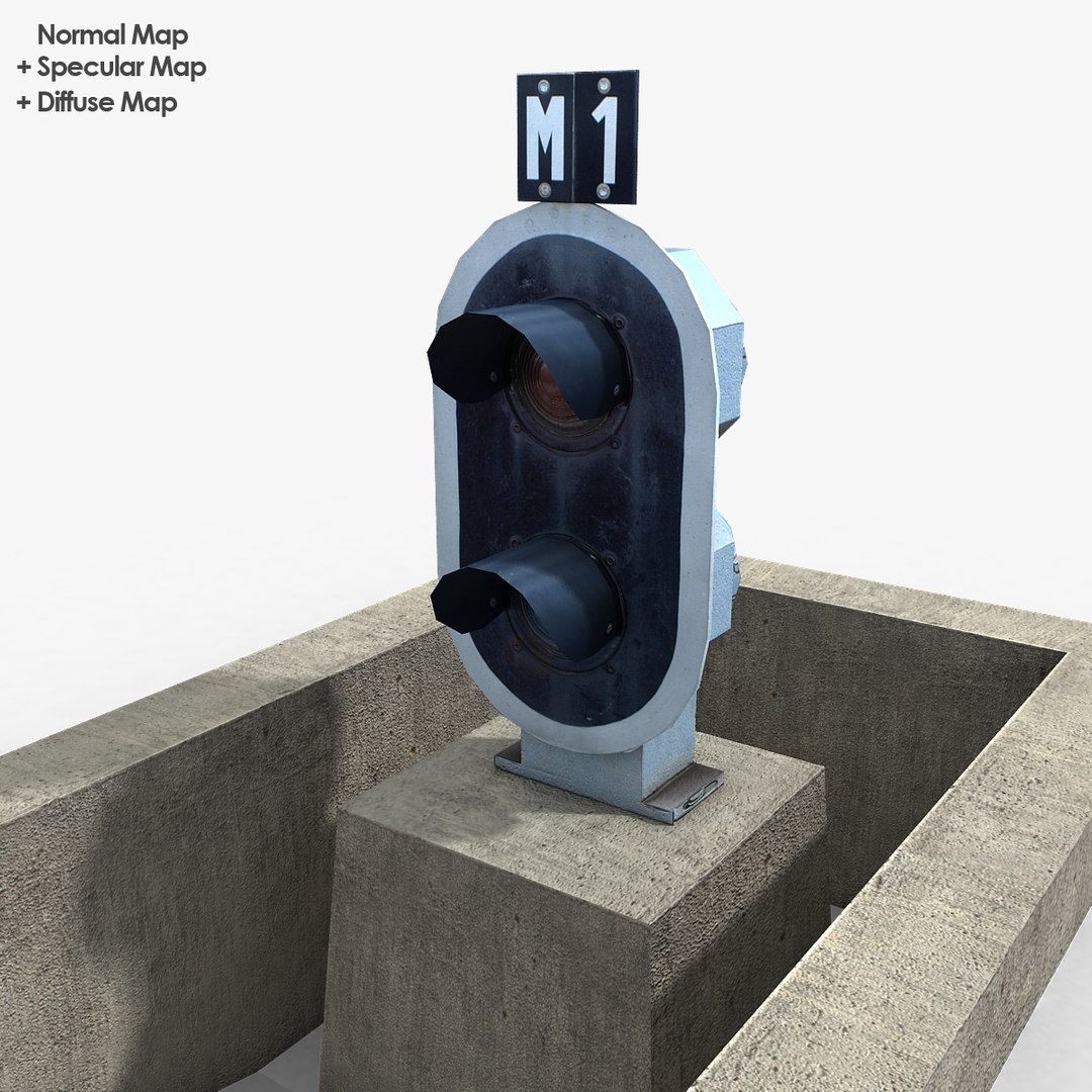 3d Railway Dwarf Traffic Light