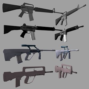 enfield machine gun 3d model