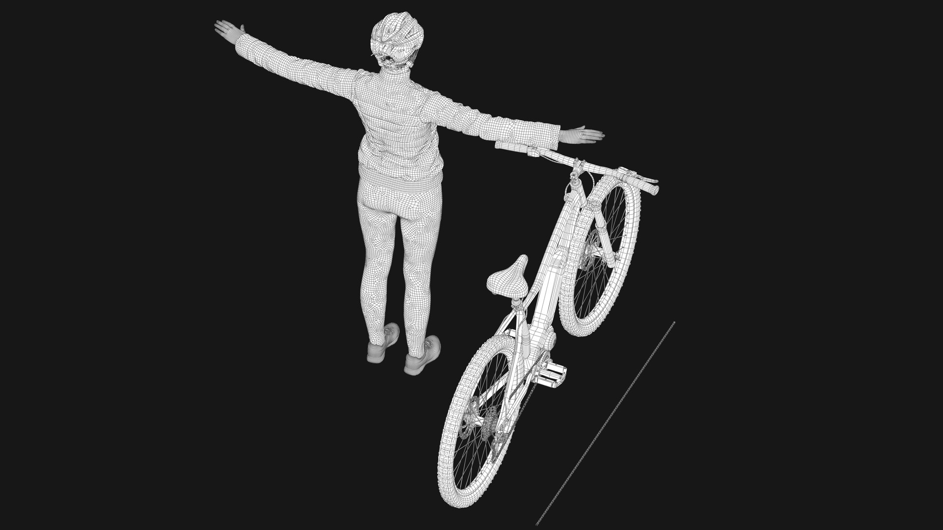 3D Woman Bike Rider Model - TurboSquid 2336013