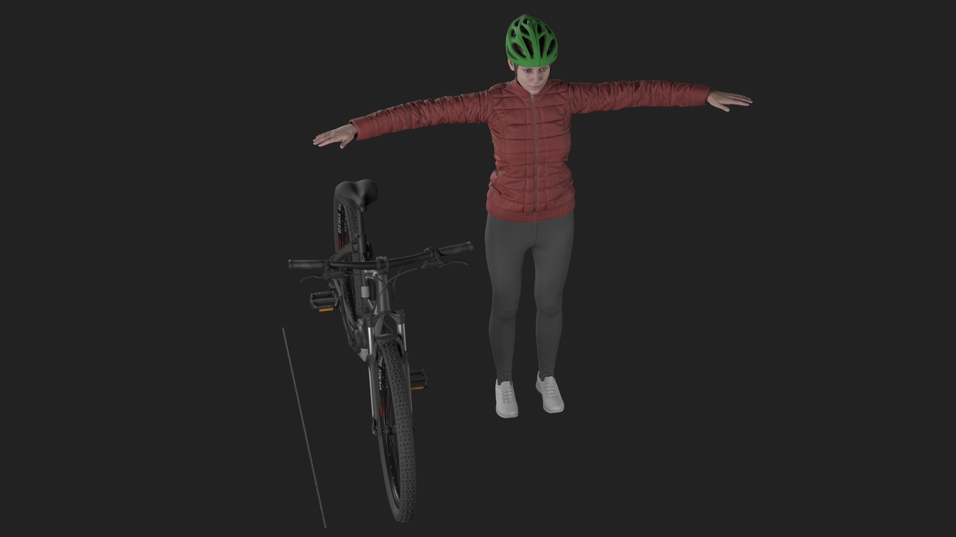 3D Woman Bike Rider Model - TurboSquid 2336013