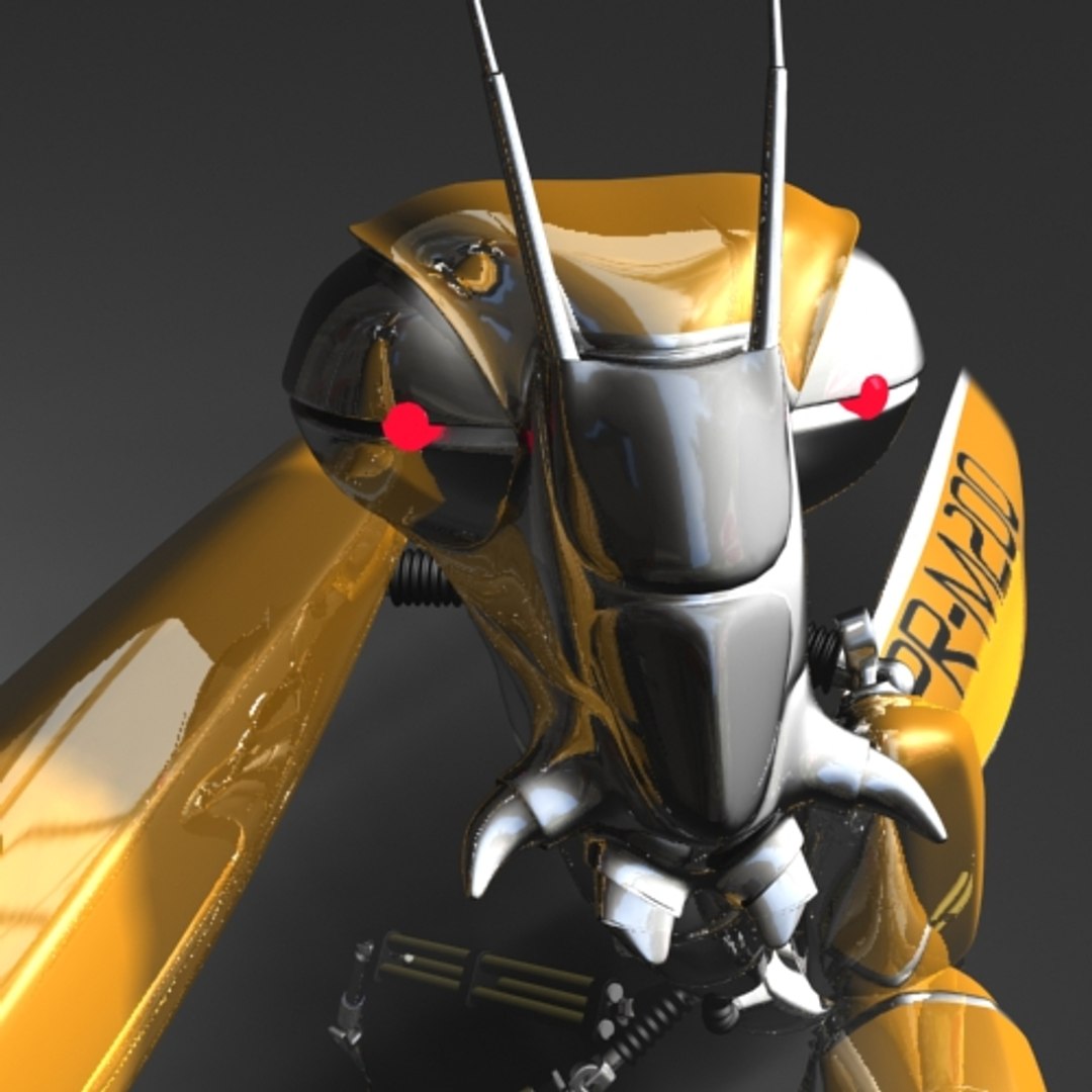 3d Praying Mantis Robot Model