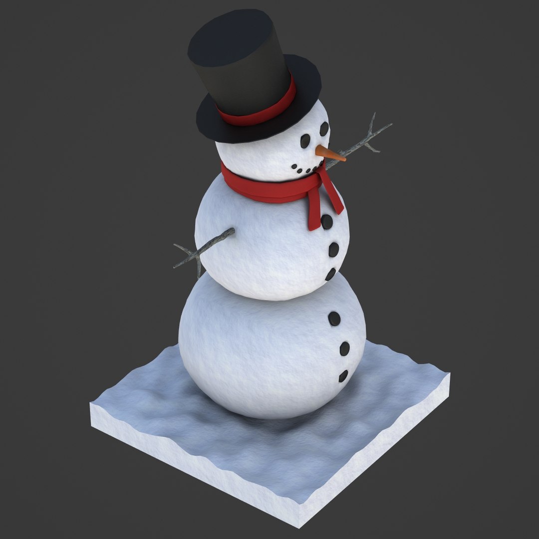 Realistic Snowman Max
