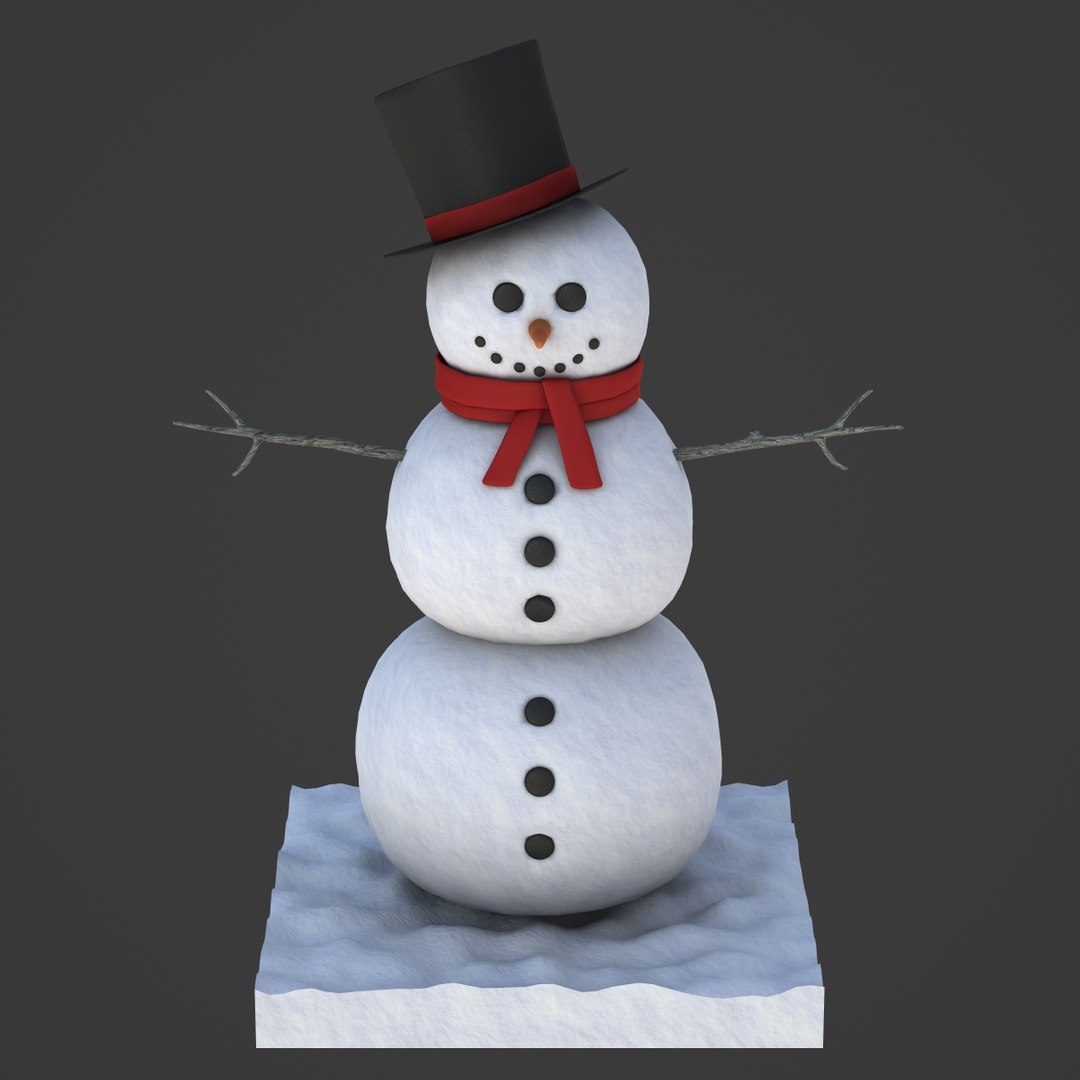Realistic Snowman Max