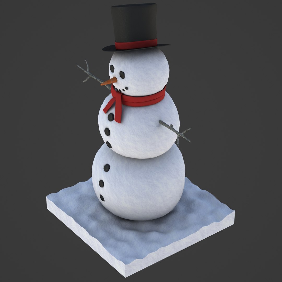 Realistic Snowman Max