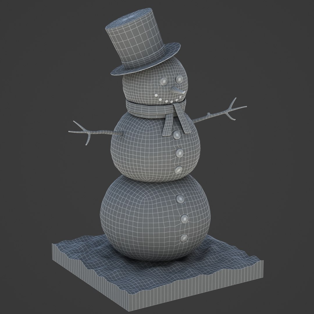 Realistic Snowman Max
