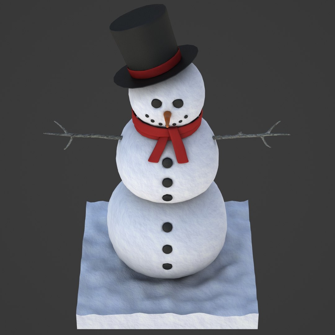 Realistic Snowman Max