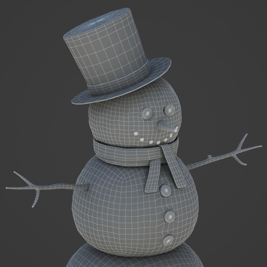 Realistic Snowman Max