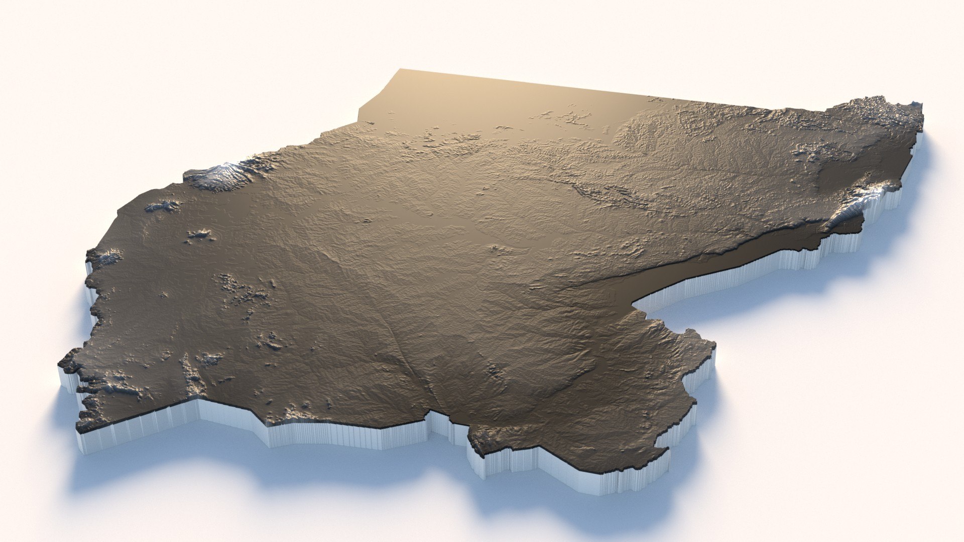 3D Model Uganda Terrain Map - TurboSquid 2337623