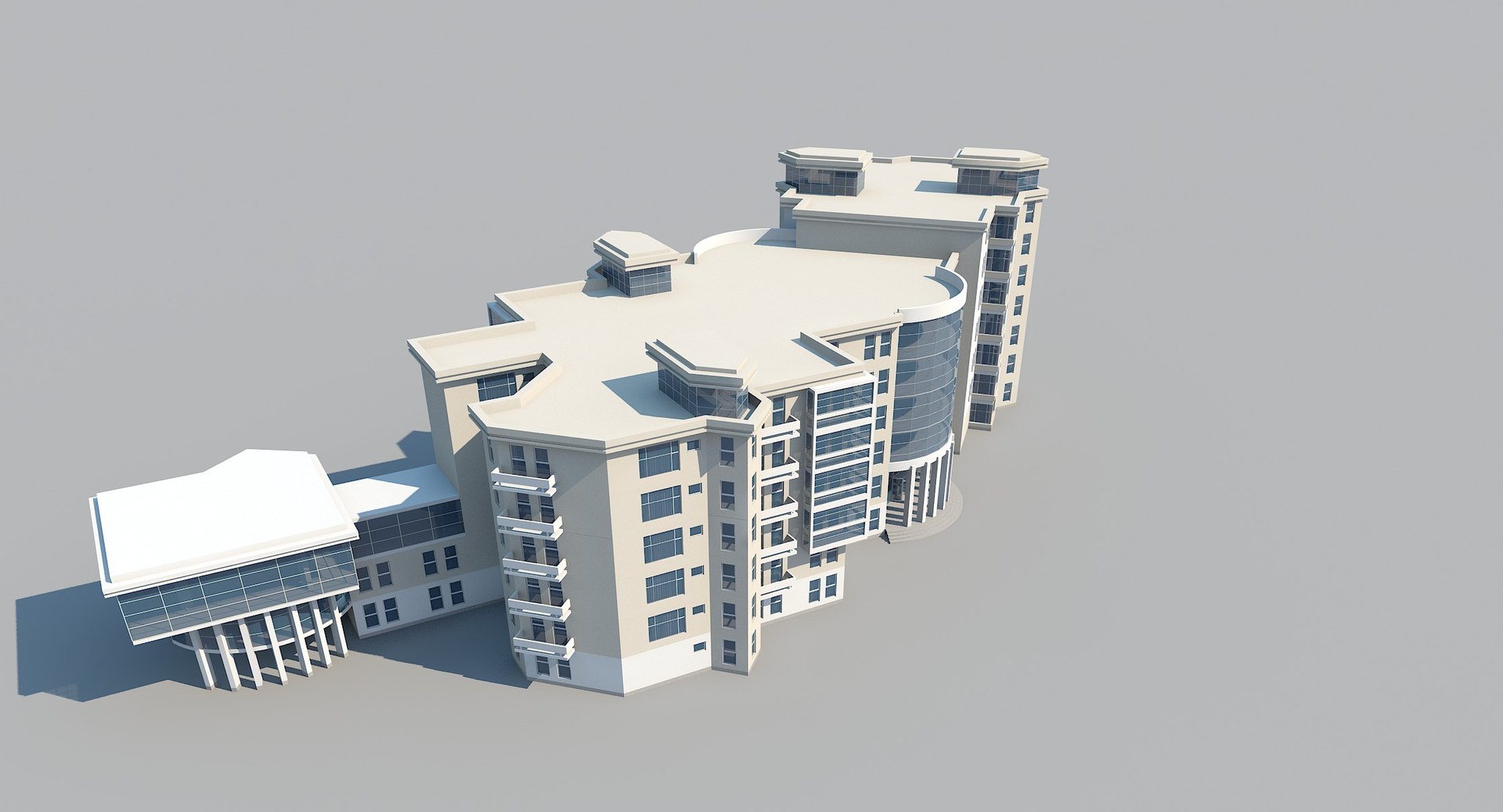 3D Hotel Building Model - TurboSquid 1431138